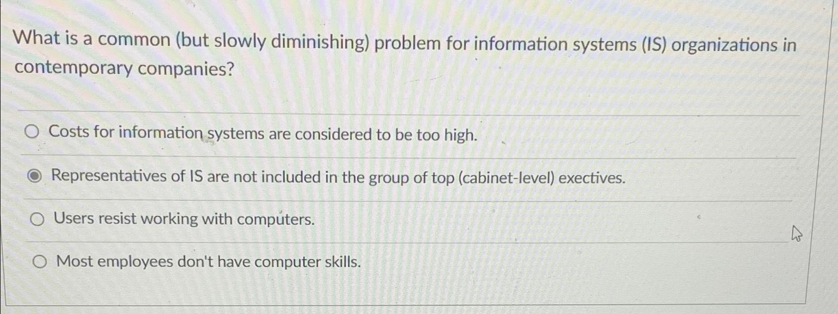 Solved What is a common (but slowly diminishing) ﻿problem | Chegg.com