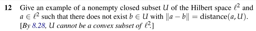 Solved 12 give An Example Of A Nonempty Closed Subset U of