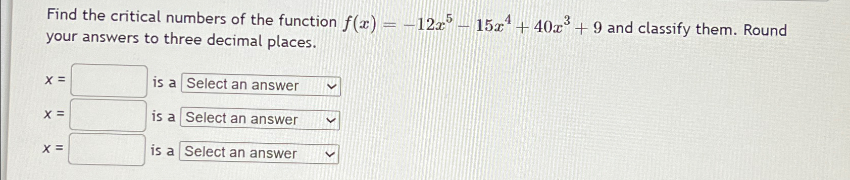 Solved Find the critical numbers of the function | Chegg.com