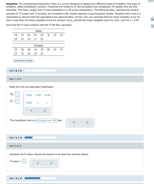Solved Empathy: The Interpersonal Reactivity Index is a | Chegg.com