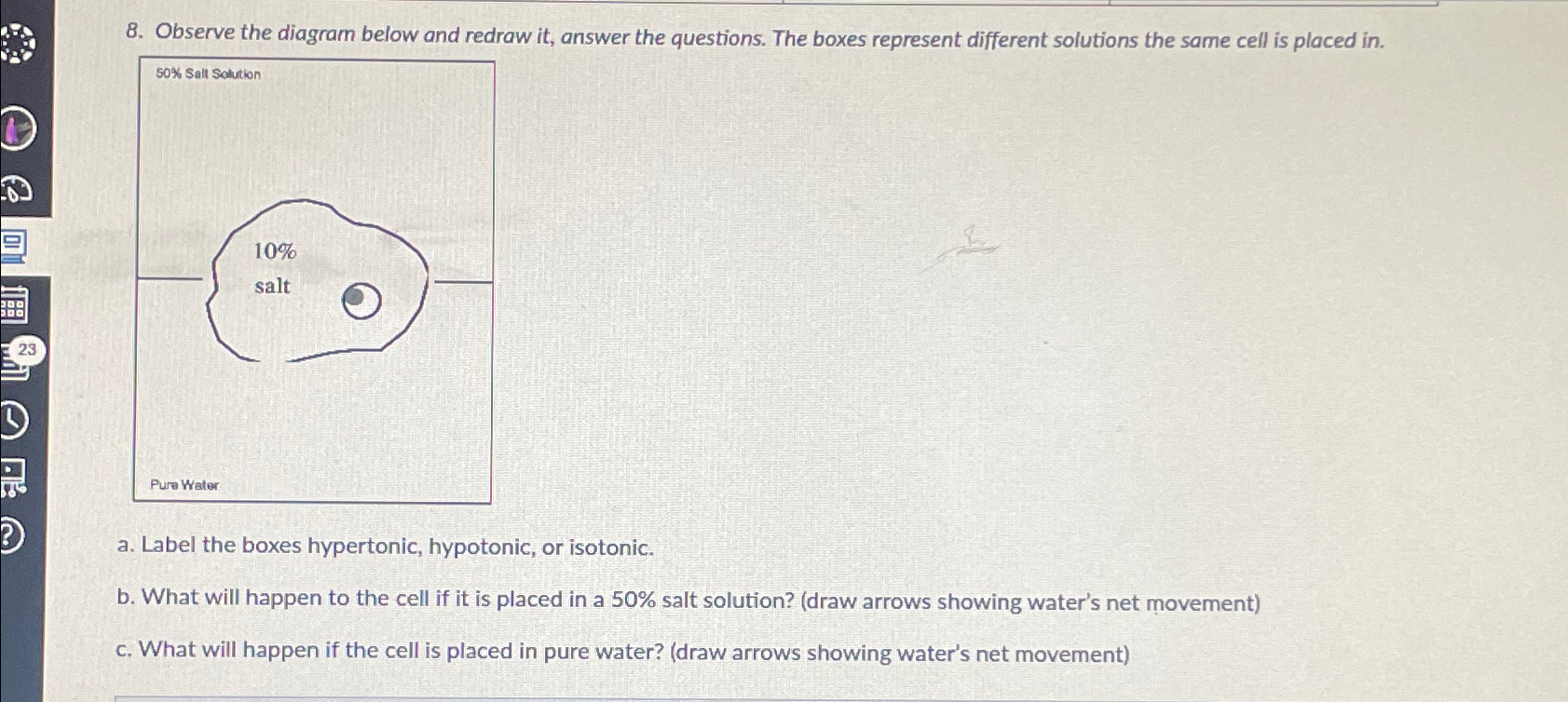 Solved Observe the diagram below and redraw it, ﻿answer the | Chegg.com