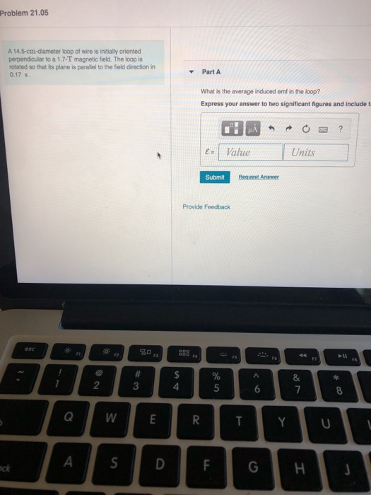 Solved Problem 21.05 A 14.5-cm-diameter loop of wire is | Chegg.com