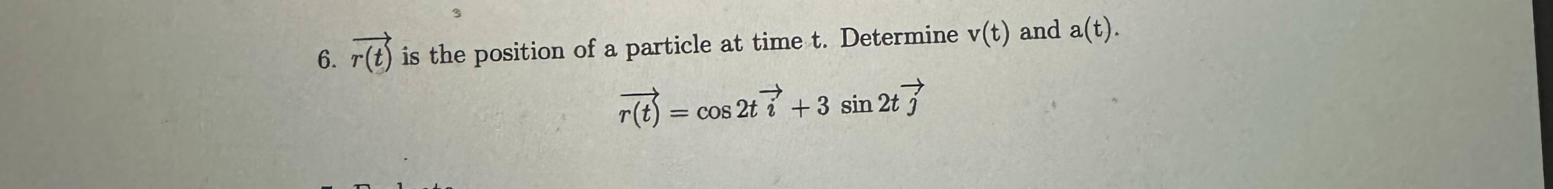 Solved vec(r(t)) ﻿is the position of a particle at time t. | Chegg.com