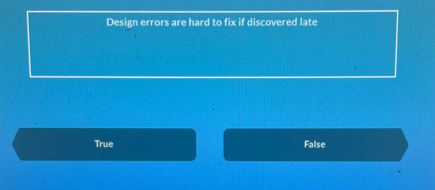Solved Design errors are hard to fix if discovered | Chegg.com