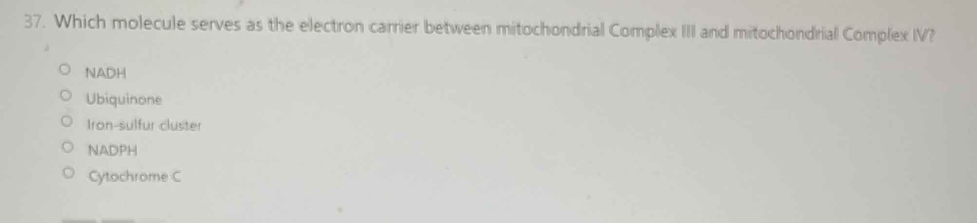 Which molecule serves as the electron carrier between | Chegg.com