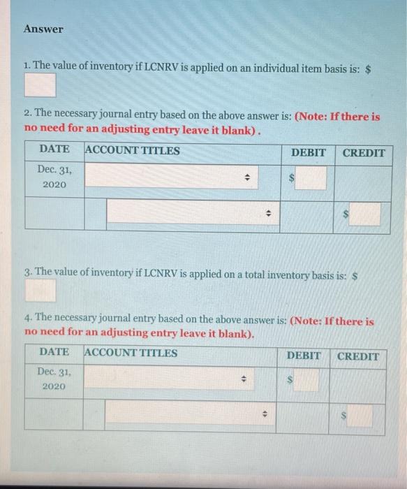 Solved Rover Company uses the LCNRV method to determine the | Chegg.com