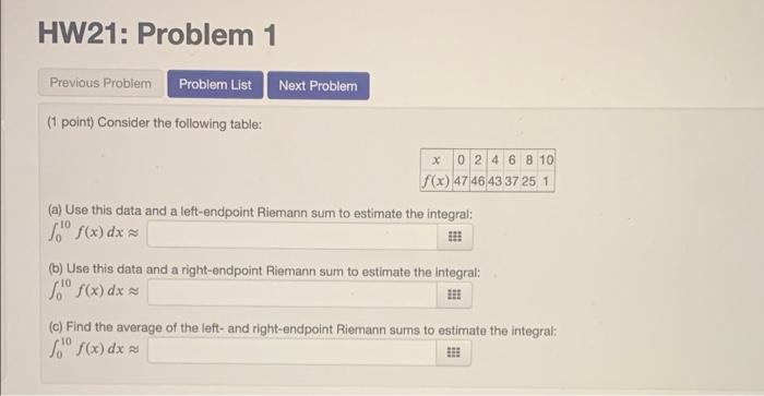 Solved HW21: Problem 1 Previous Problem Problem List Next | Chegg.com