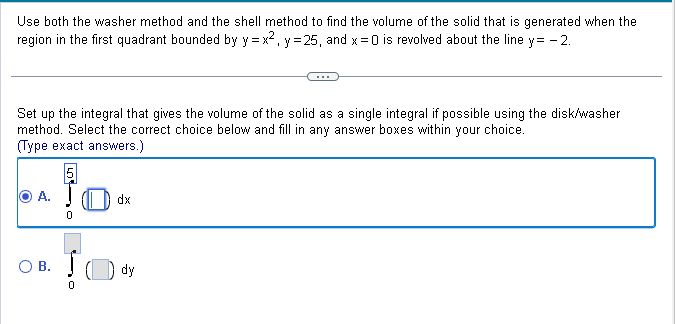 Solved Use both the washer method and the shell method to | Chegg.com