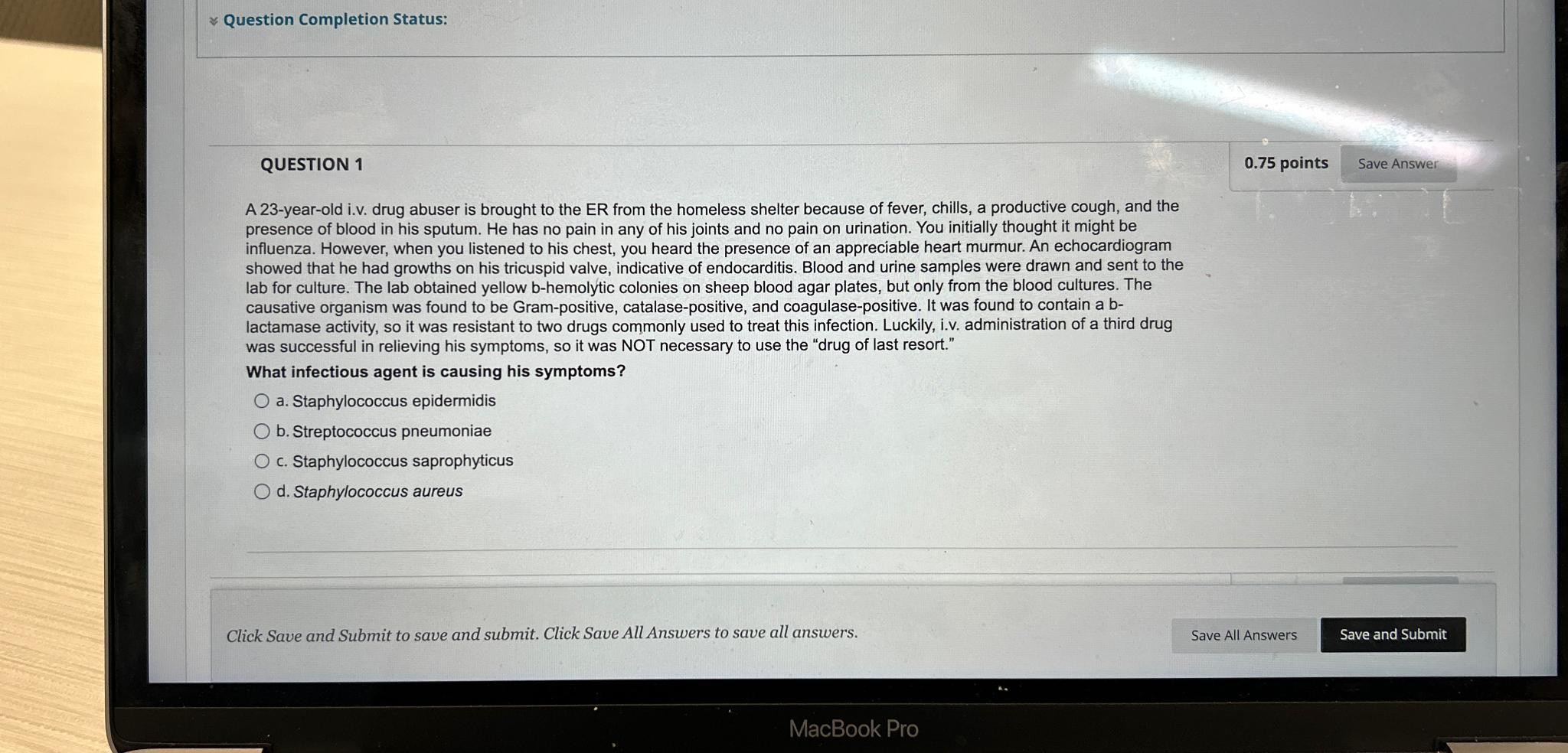 Solved Question Completion Status:QUESTION 10.75 ﻿pointsSave | Chegg.com
