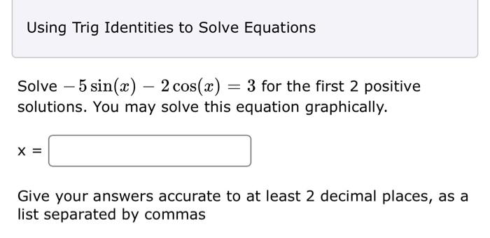Solved Using Trig Identities to Solve Equations Find all | Chegg.com