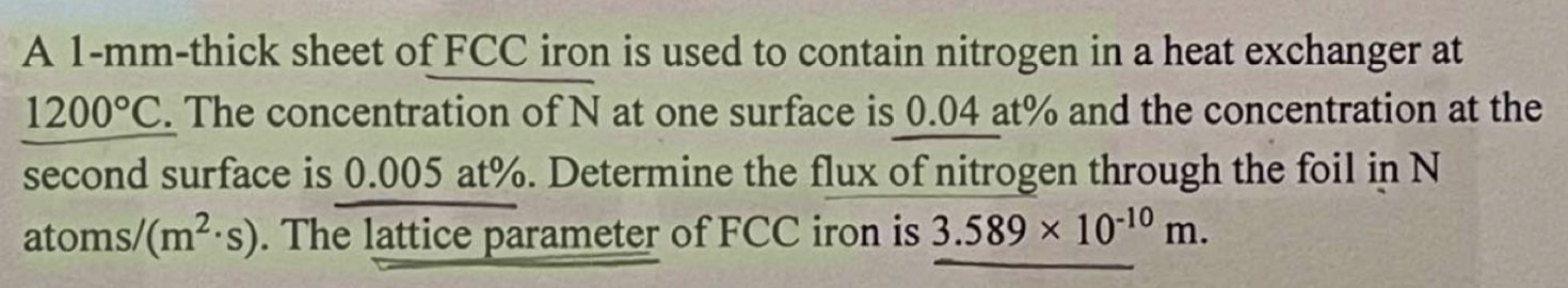 Solved A 1-mm-thick sheet of FCC iron is used to contain | Chegg.com
