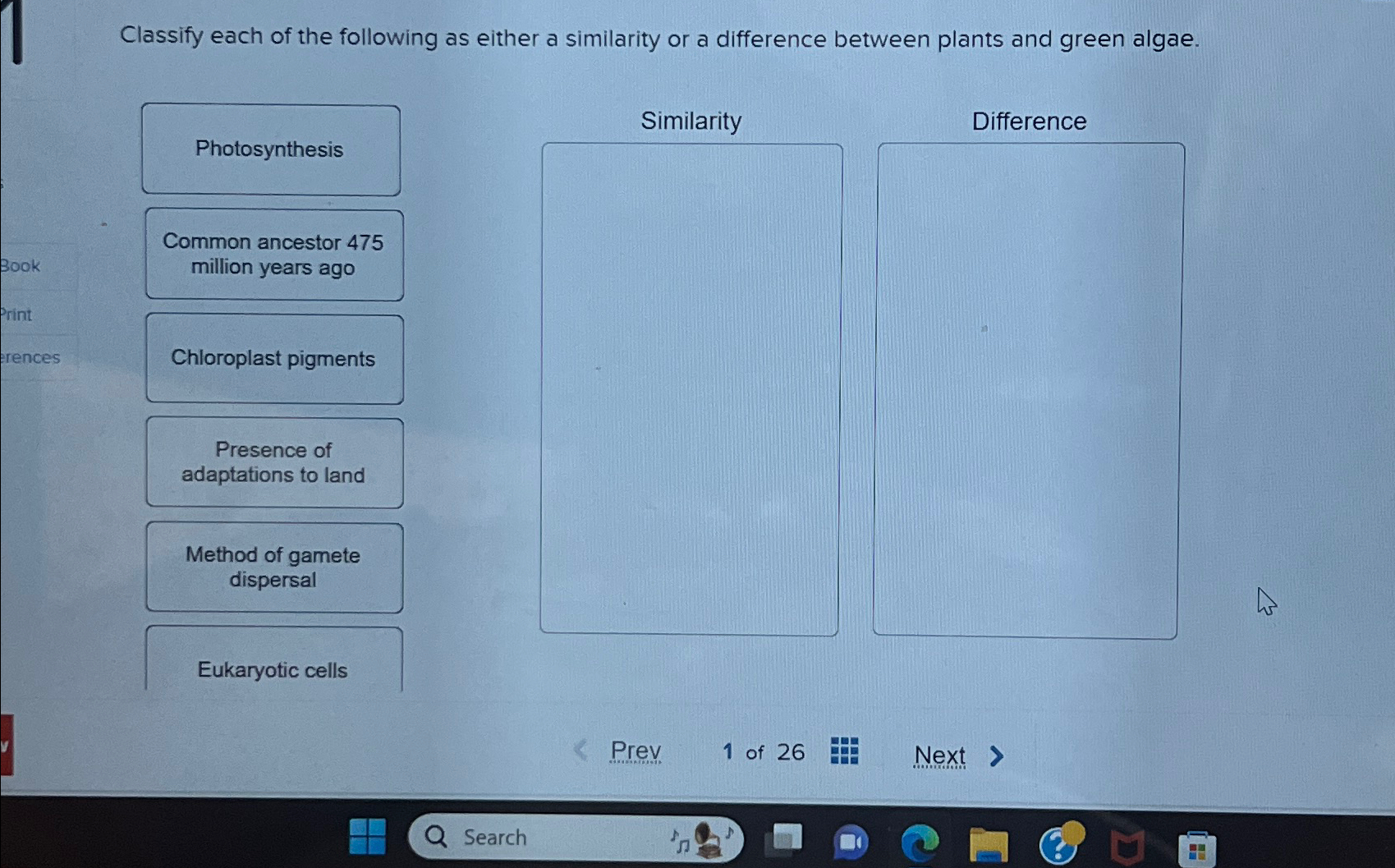 Solved Classify each of the following as either a similarity | Chegg.com