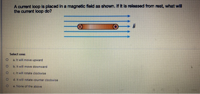 Solved A current loop is placed in a magnetic field as | Chegg.com