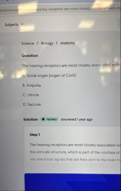 Solved SubjectsScience / ﻿Biology / ﻿AnatomyQuestionThe | Chegg.com