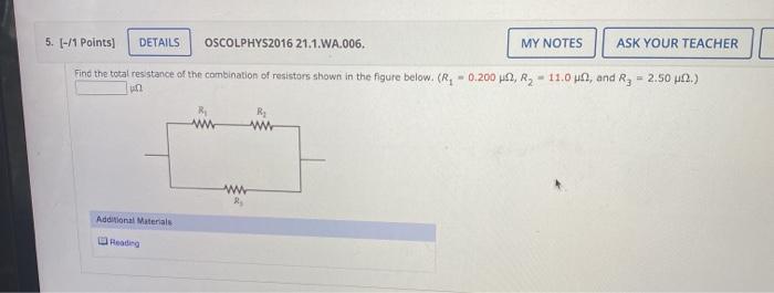 Solved 5 [ 1 Points Details Oscolphys2016 21 1 Wa 006 My