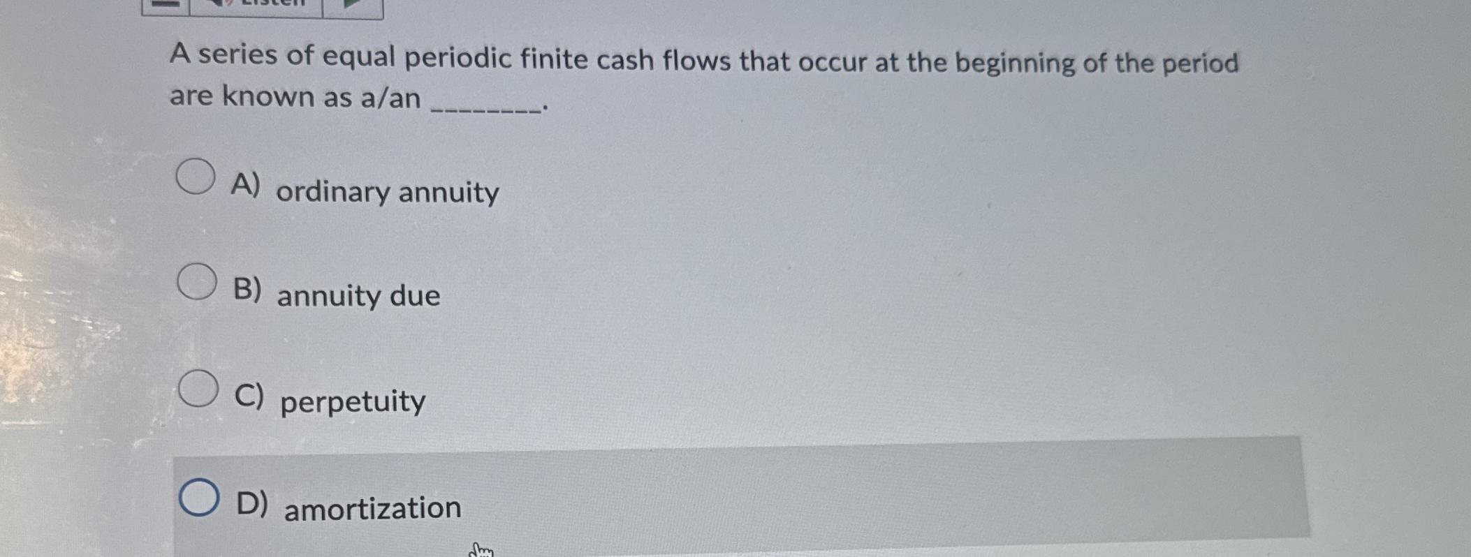 Solved A series of equal periodic finite cash flows that | Chegg.com