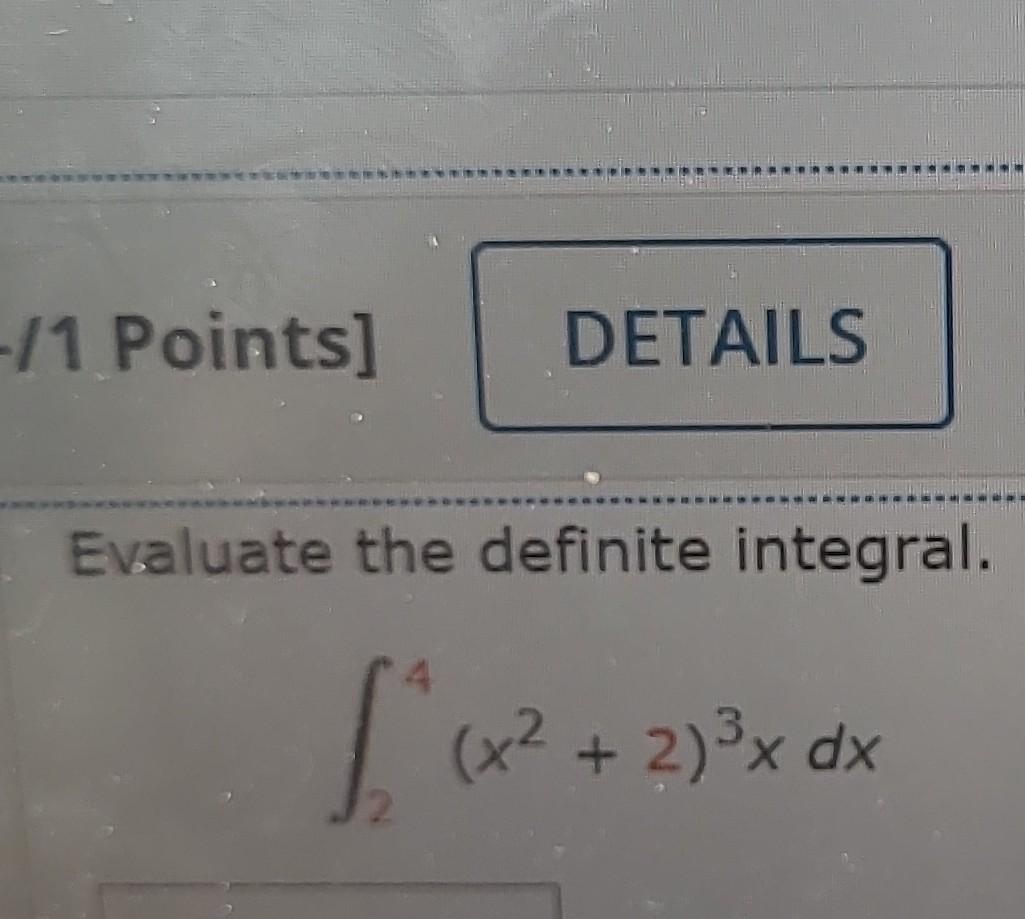Solved 11 Points] Evaluate the definite integral. | Chegg.com