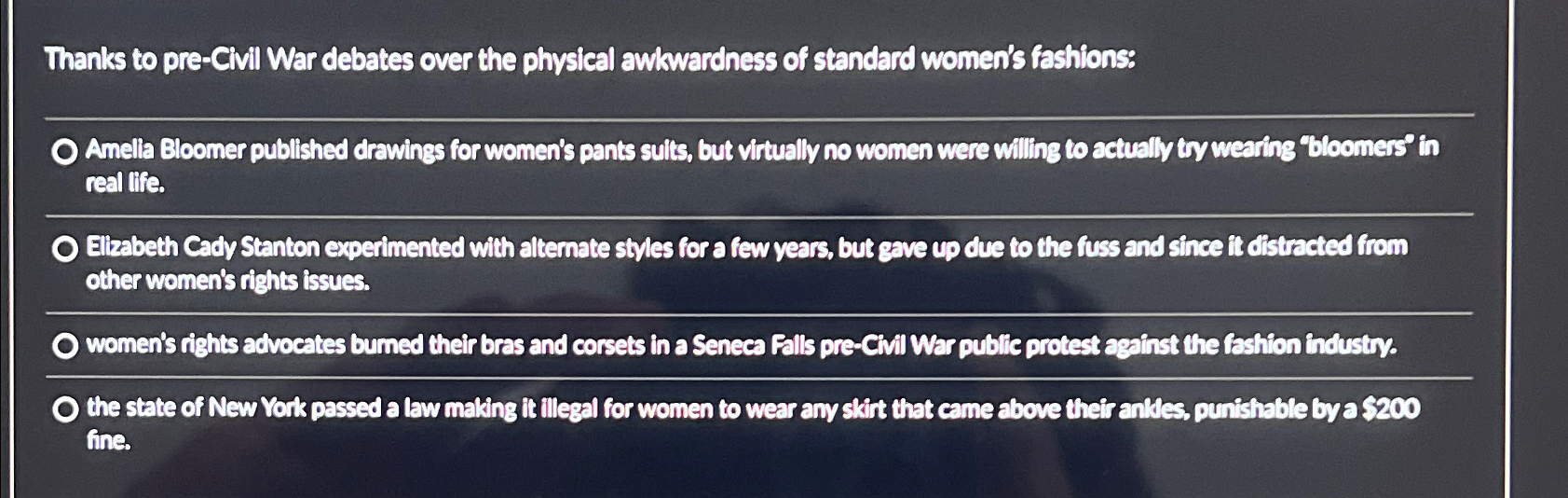 Solved Thanks to pre-Civil War debates over the physical | Chegg.com