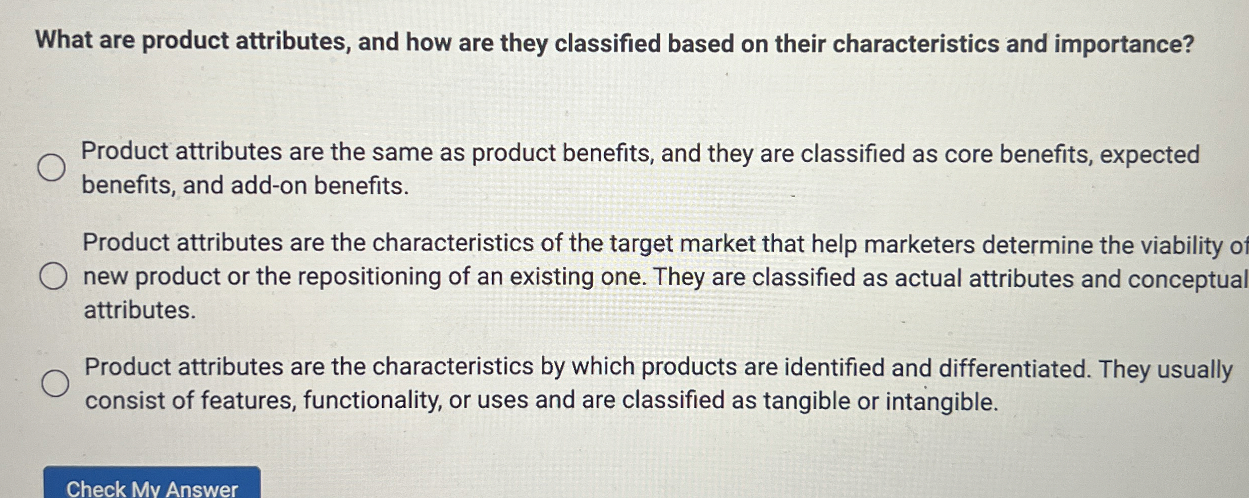 Solved What are product attributes, and how are they | Chegg.com