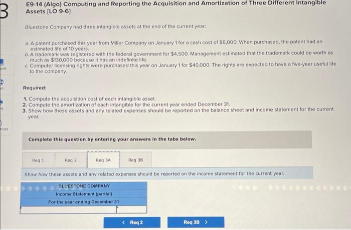 Solved E9-14 (Algo) Computing and Reporting the Acquisition | Chegg.com