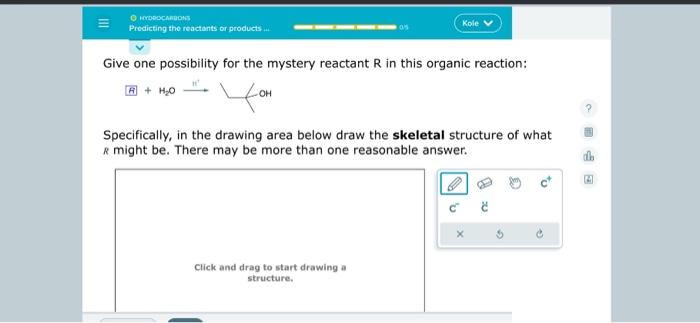 Solved Give one possibility for the mystery reactant R in | Chegg.com