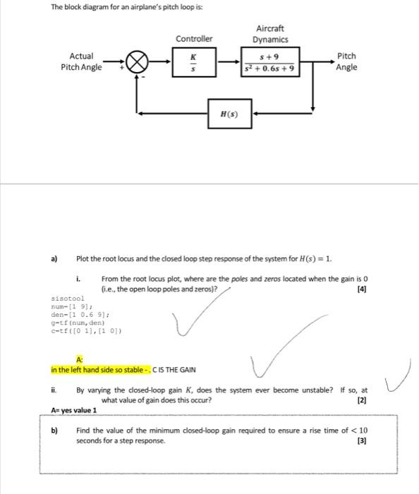 Solved a) Plot the root locus and the closed loop step | Chegg.com