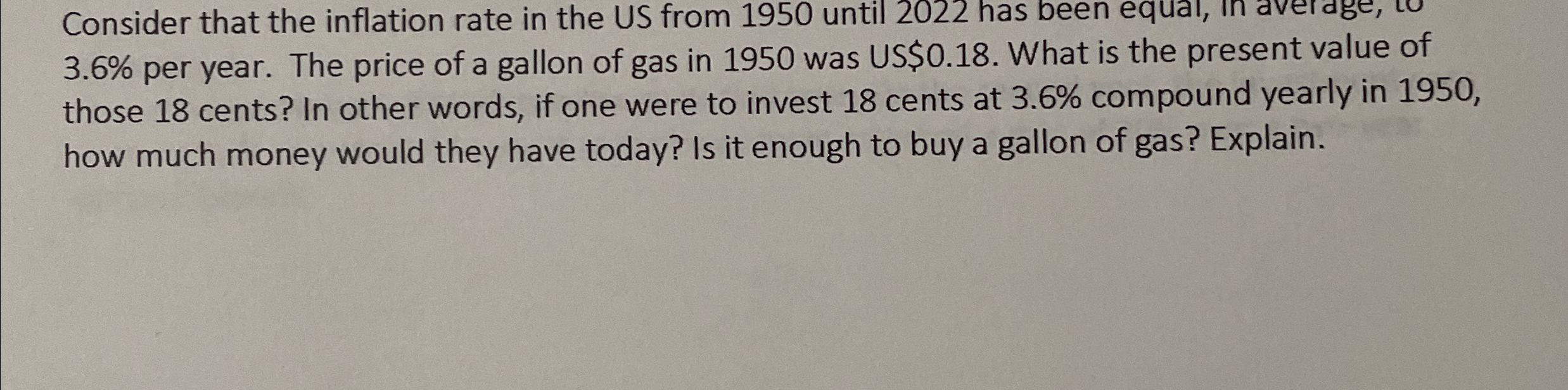 Solved Consider that the inflation rate in the US from 1950 | Chegg.com