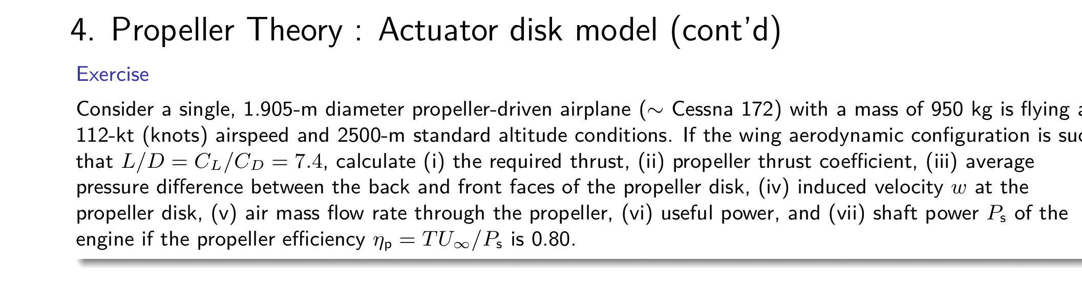 Solved Propeller Theory: Actuator disk model | Chegg.com