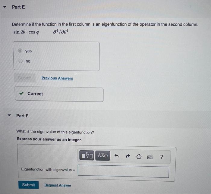 Solved Determine if the function in the first column is an | Chegg.com