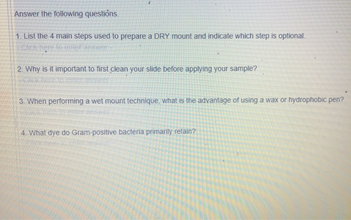 Solved Answer the following questions 1. List the 4 main | Chegg.com