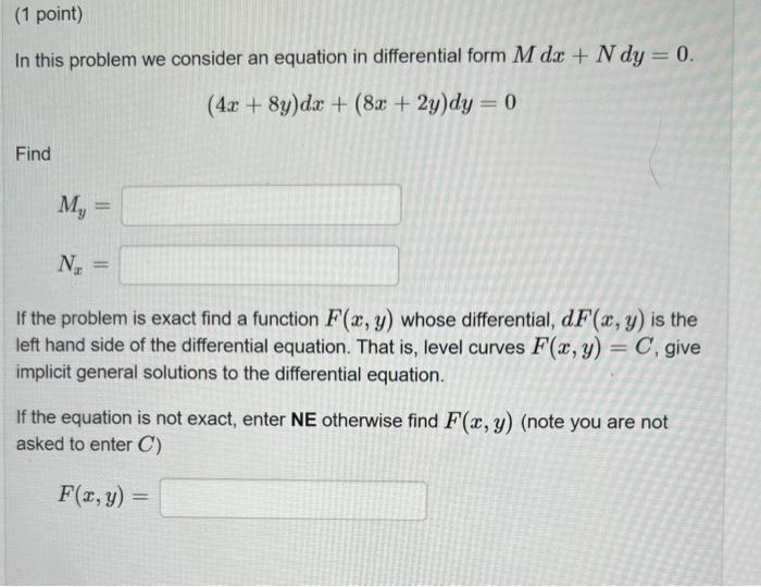 Solved In this problem we consider an equation in | Chegg.com