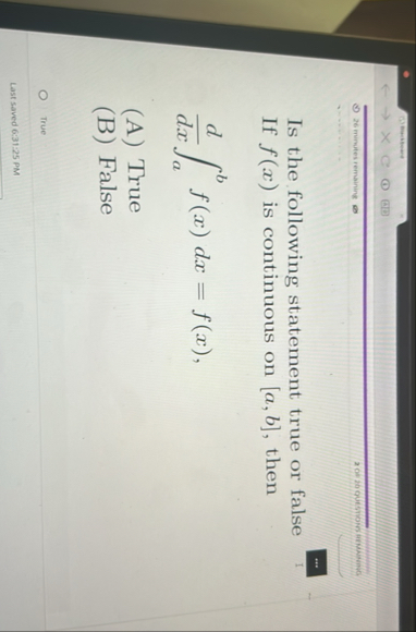 Solved Is the following statement true or false If f(x) ﻿is | Chegg.com