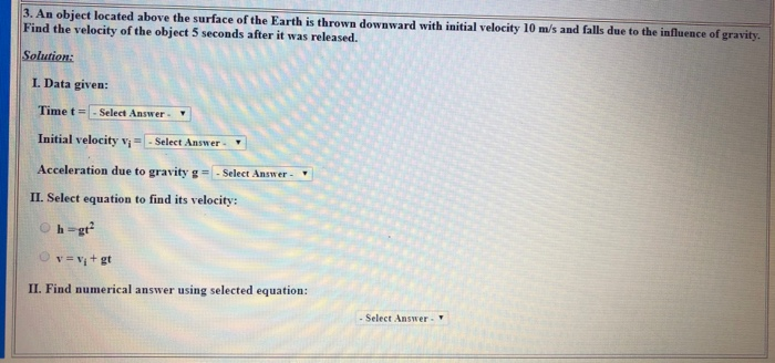 Solved 1. An object is released from rest above the surface | Chegg.com