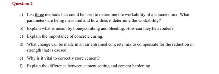 Solved a) List three methods that could be used to determine | Chegg.com