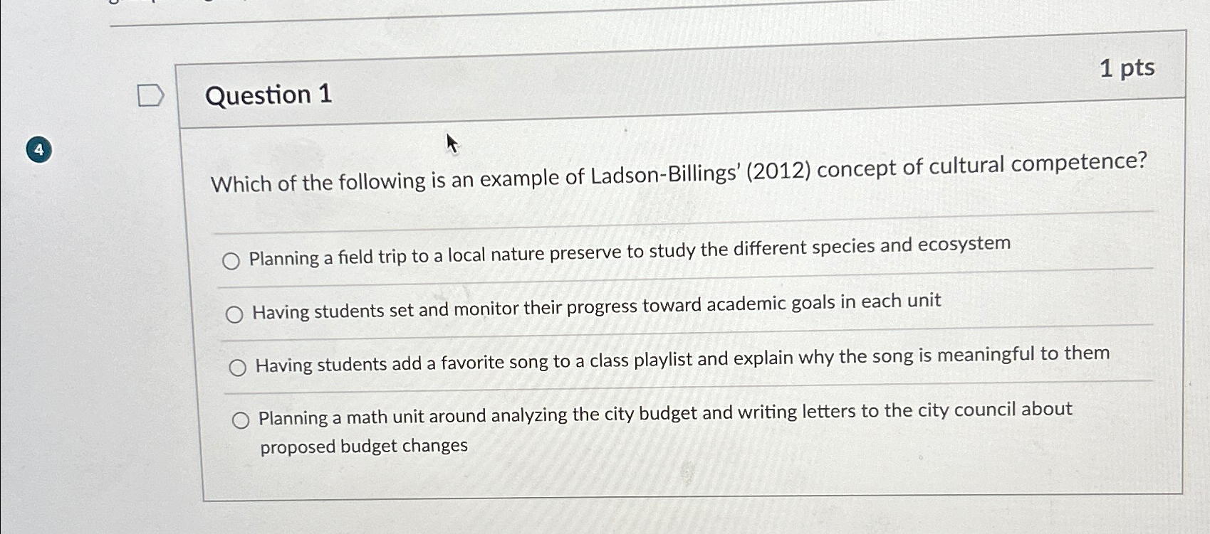 Solved Question 11pts4Which of the following is an example | Chegg.com