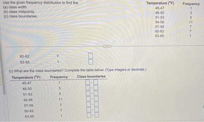 Solved Use the given frequency distribution to find the (a) | Chegg.com