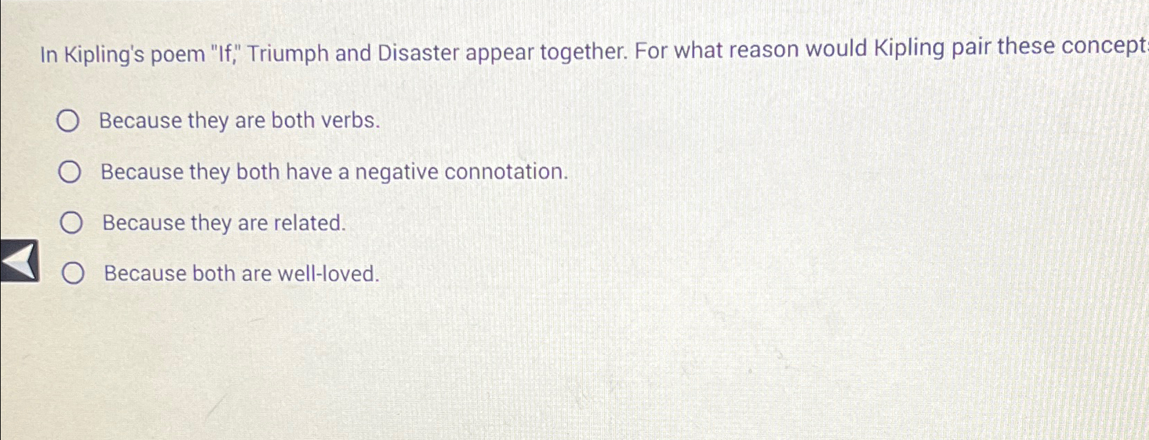 Solved In Kipling's poem "If," ﻿Triumph and Disaster appear | Chegg.com
