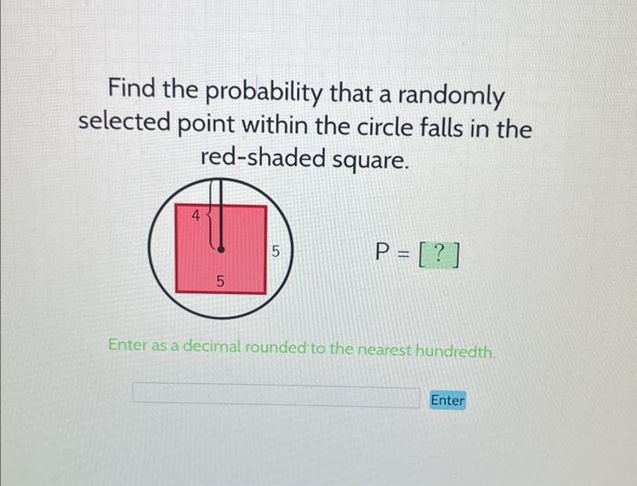 Solved Find the probability that a randomly selected point | Chegg.com
