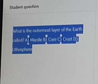 Solved Student questionWhat is the outermost layer of the | Chegg.com