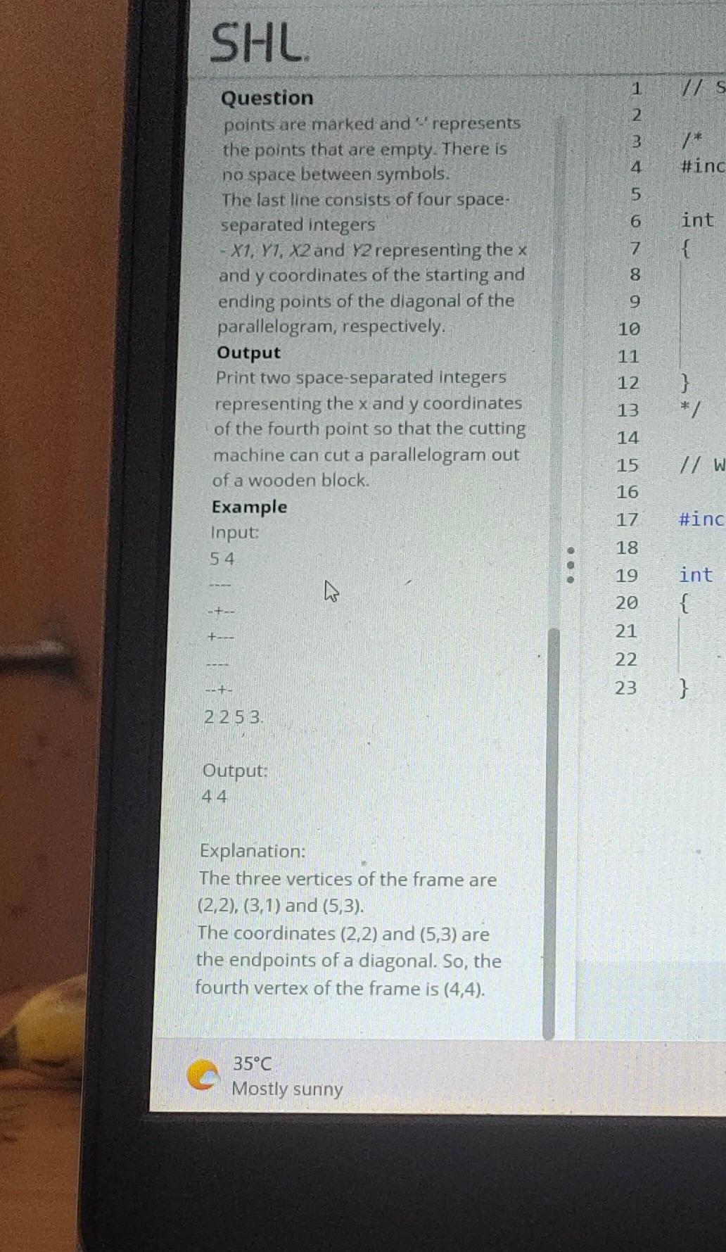 Solved Mostly sunnyQuestion machine was fed with three | Chegg.com
