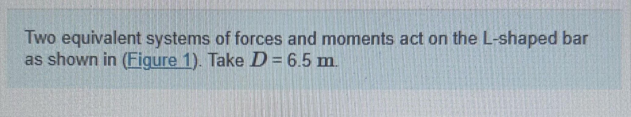 Solved Given: Two equivalent systems of forces and moments | Chegg.com