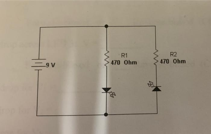 Solved For green LEDscalculate It, Voltage drop LED | Chegg.com