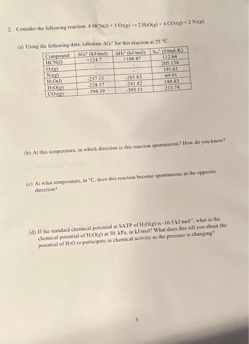 Solved Consider the following reaction: | Chegg.com