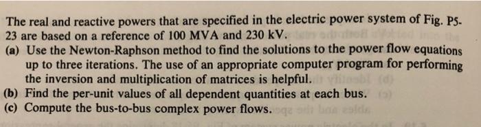 Solved The real and reactive powers that are specified in | Chegg.com