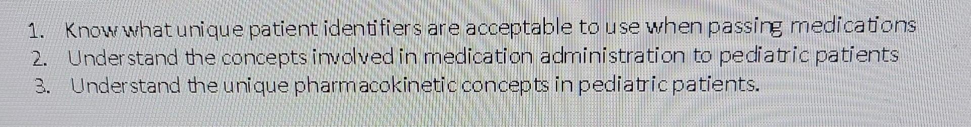Solved 1. Know what unique patient identifiers are | Chegg.com