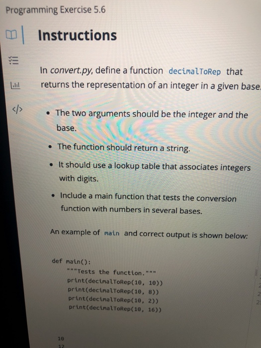 Solved Programming Exercise 5 6 Instructions In Chegg