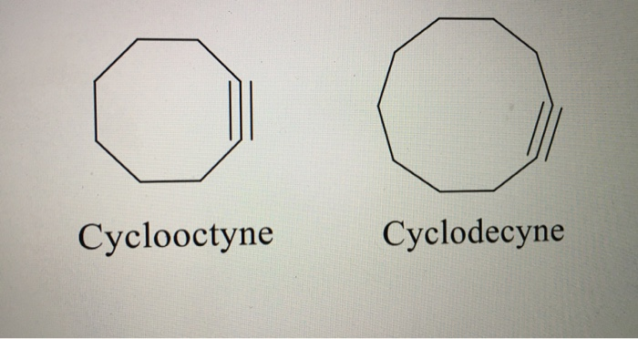 Solved Just like cycloalkanee and alkenes cyclic alkynes | Chegg.com
