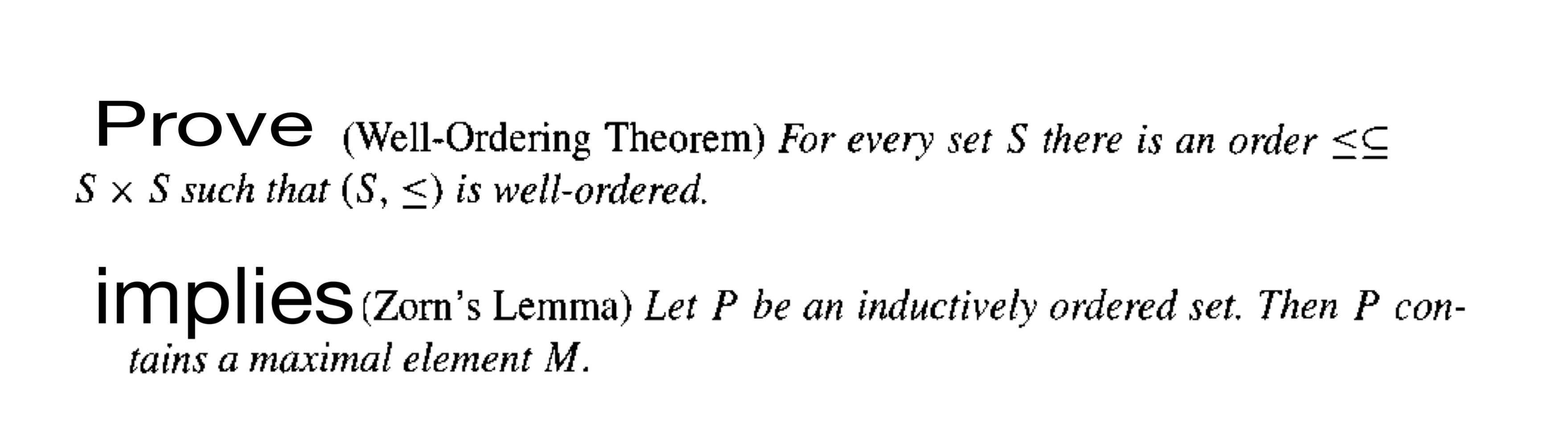 Solved Prove (Well-Ordering Theorem) ﻿For every set S ﻿there | Chegg.com