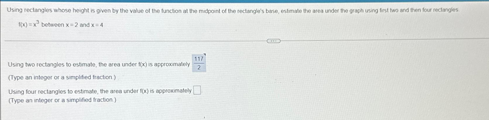 Solved Using rectangles whose height is given by the value | Chegg.com