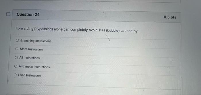 Solved Forwarding (bypassing) alone can completely avoid | Chegg.com